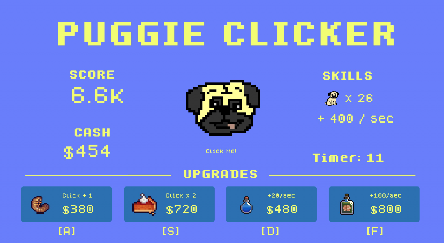 Puggie Clicker – Cool Pug Games